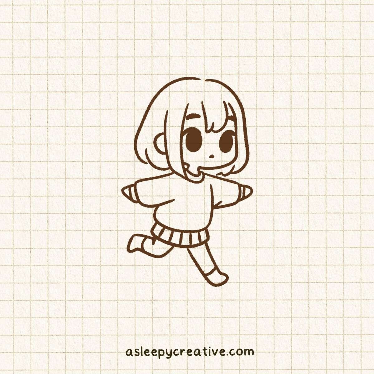 29 Cute and Easy Chibi Girl Drawing Ideas - a sleepy creative