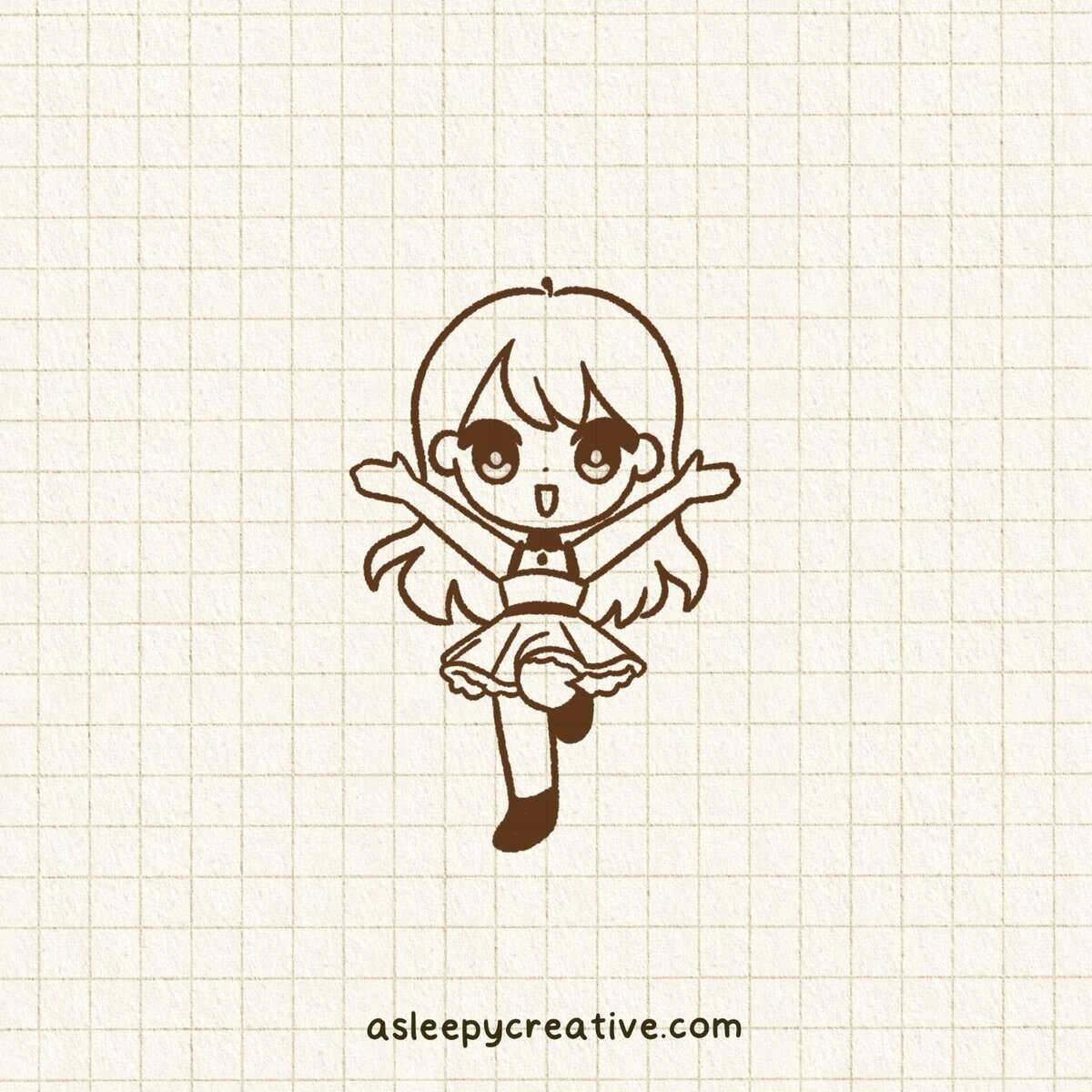 29 Cute and Easy Chibi Girl Drawing Ideas - a sleepy creative