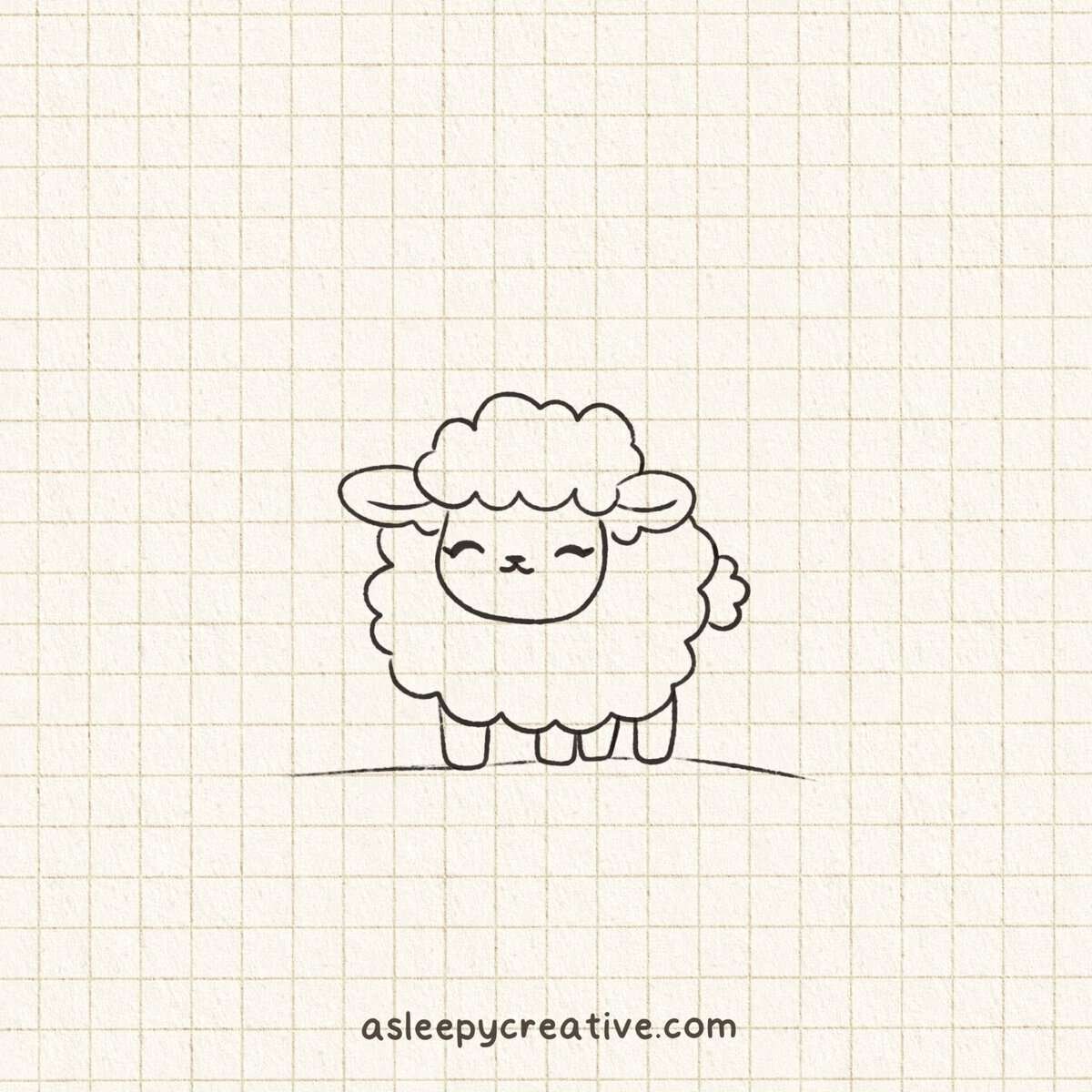 20 Cute and Easy Sheep Drawing Ideas