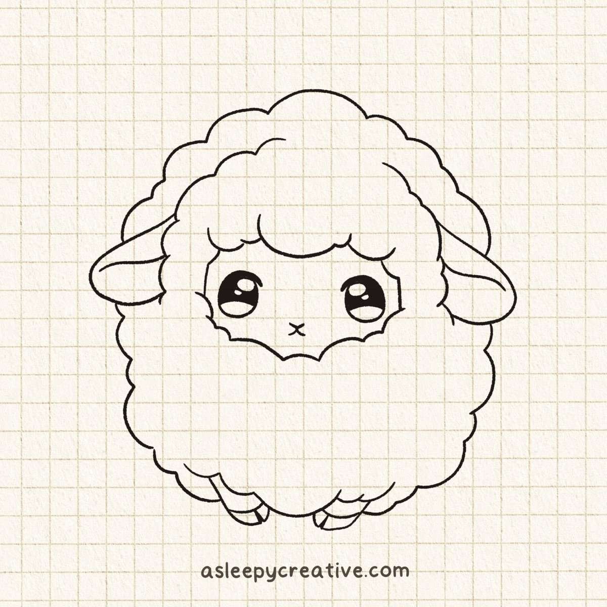 20 Cute and Easy Sheep Drawing Ideas
