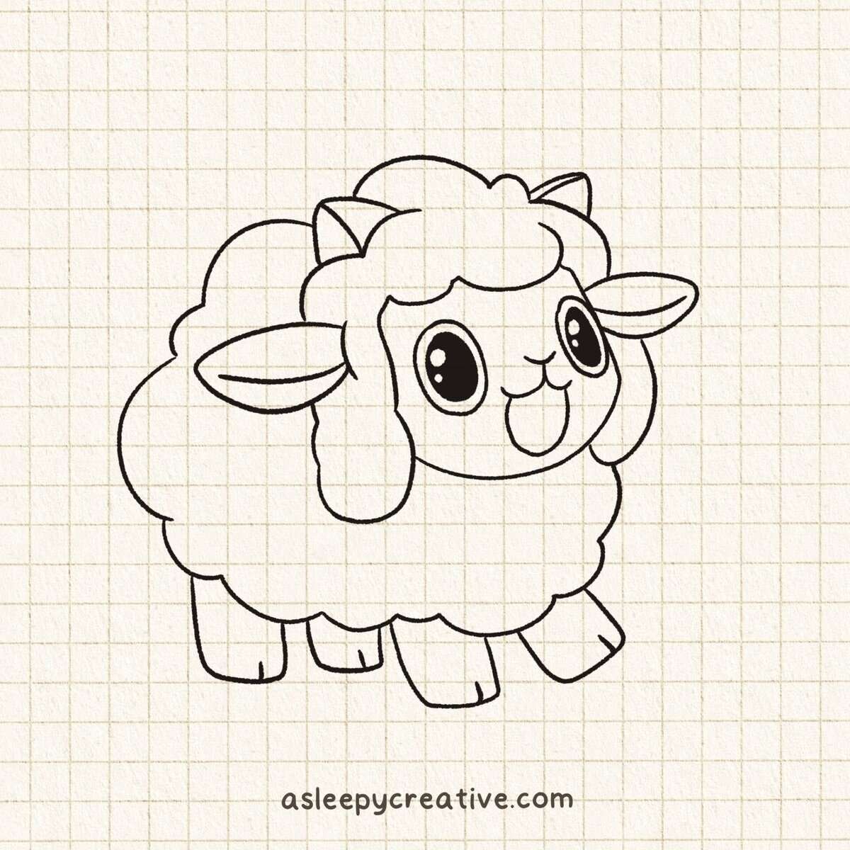 20 Cute and Easy Sheep Drawing Ideas