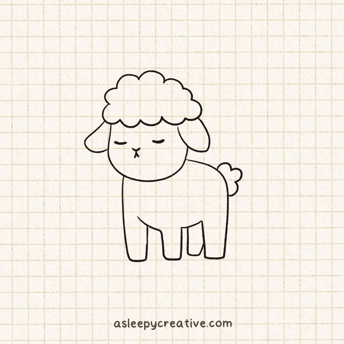20 Cute and Easy Sheep Drawing Ideas