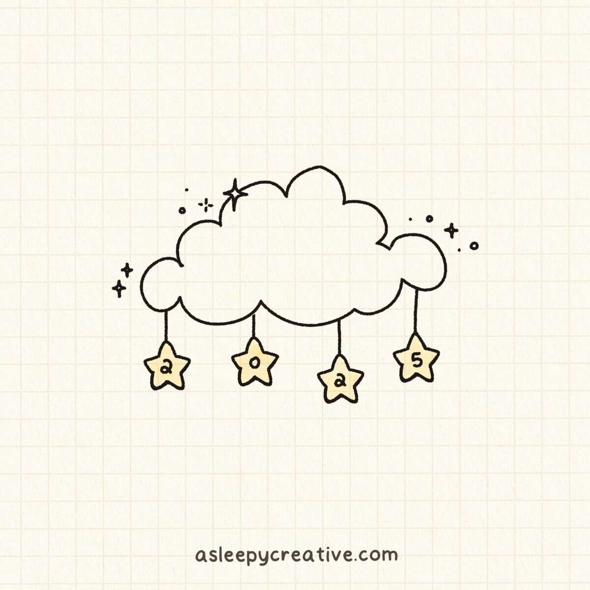 Easy & Cute New Year Drawing Ideas
