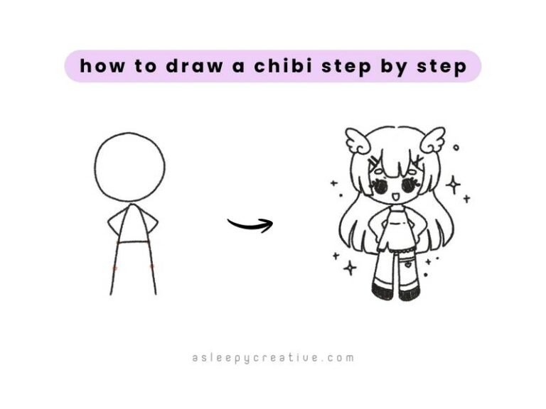 29 Cute and Easy Chibi Girl Drawing Ideas - a sleepy creative