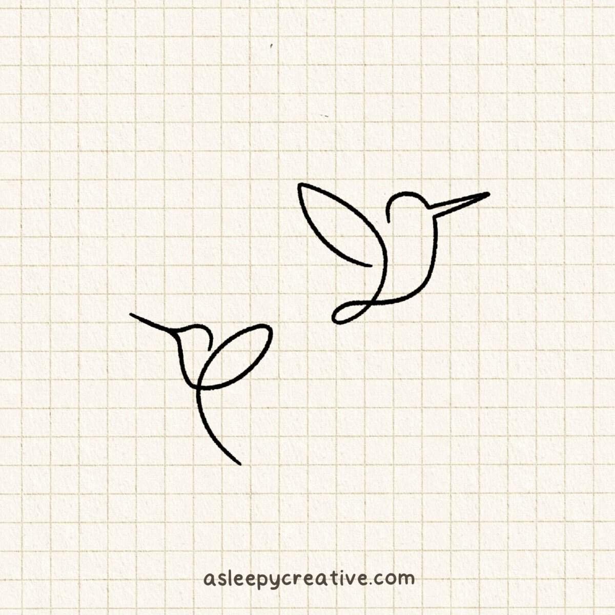 30+ Cute and Easy Bird Drawing Ideas - a sleepy creative
