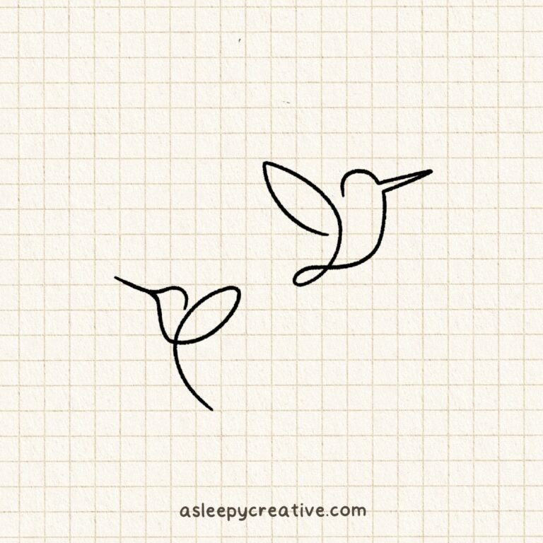 30+ Cute and Easy Bird Drawing Ideas - a sleepy creative