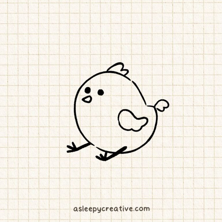 30+ Cute and Easy Bird Drawing Ideas - a sleepy creative