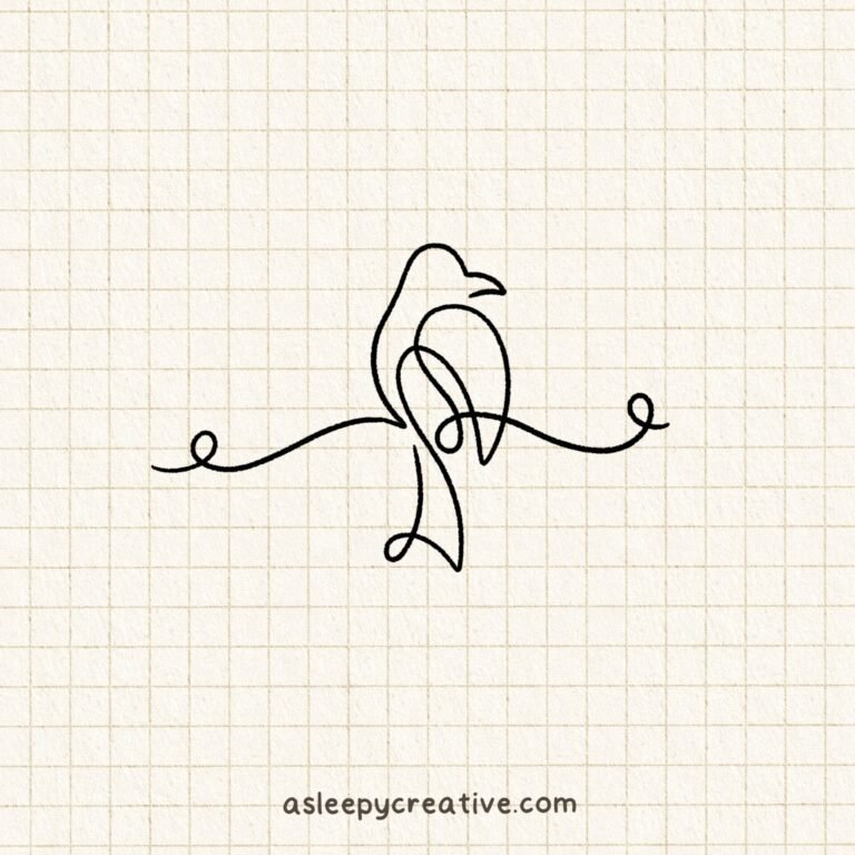30+ Cute and Easy Bird Drawing Ideas - a sleepy creative