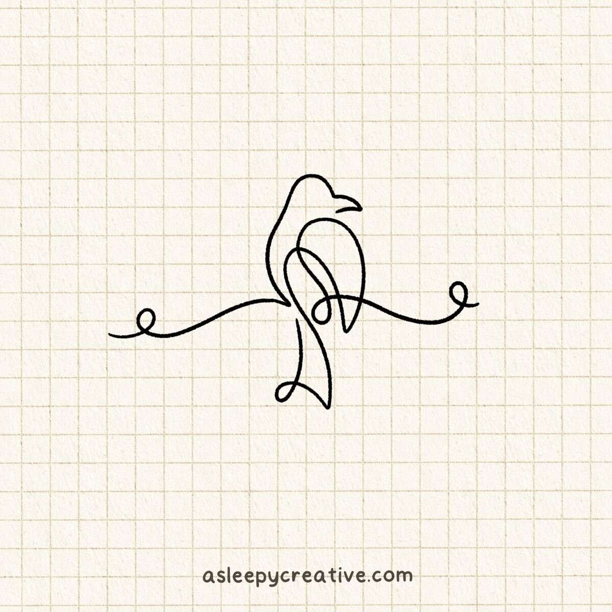 30+ Cute and Easy Bird Drawing Ideas - a sleepy creative