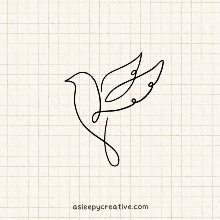 30+ Cute and Easy Bird Drawing Ideas - a sleepy creative