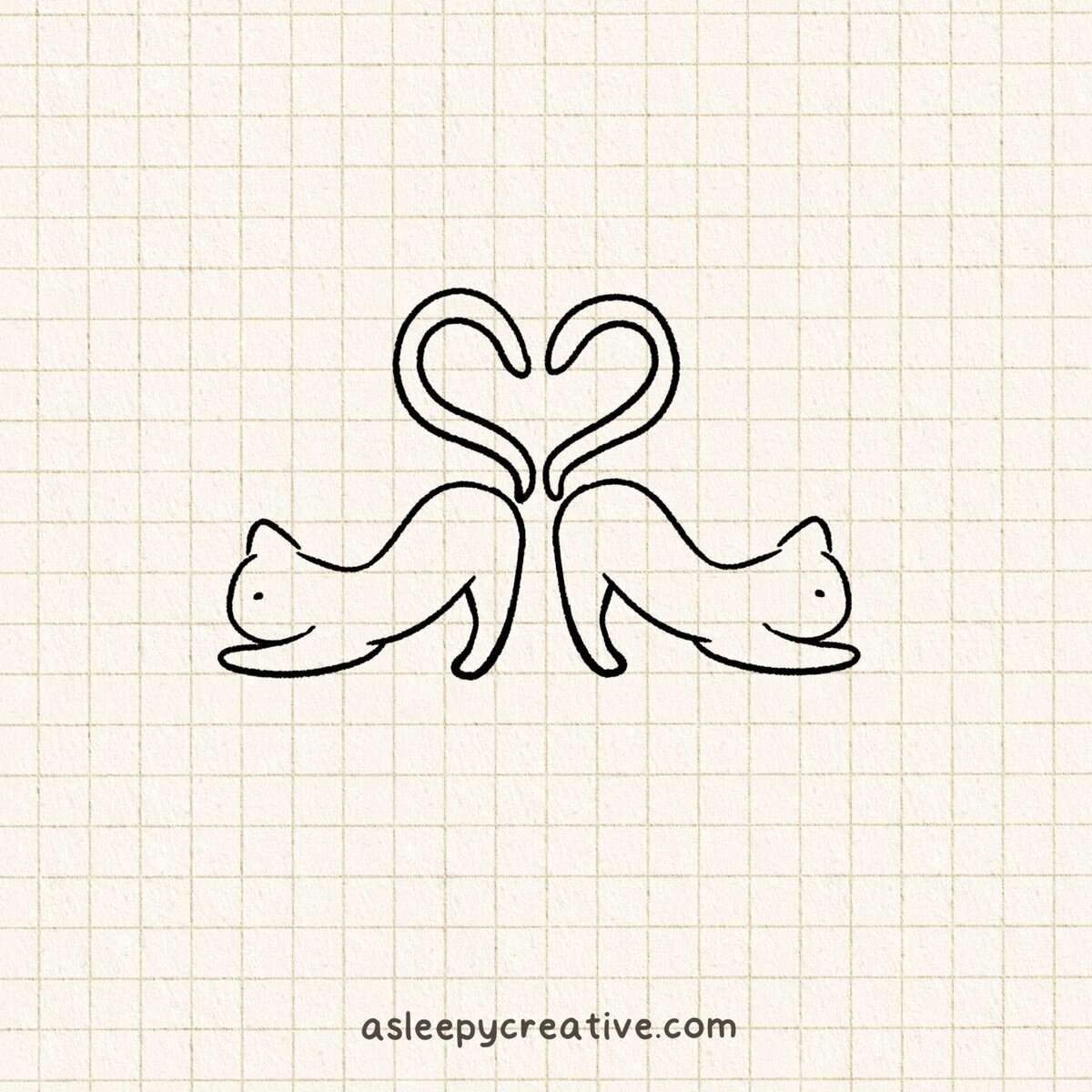Cute and Easy Love Drawing Ideas - a sleepy creative