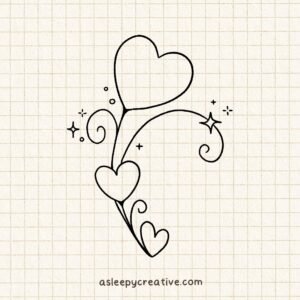 Cute and Easy Love Drawing Ideas - a sleepy creative