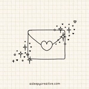 Cute and Easy Love Drawing Ideas - a sleepy creative
