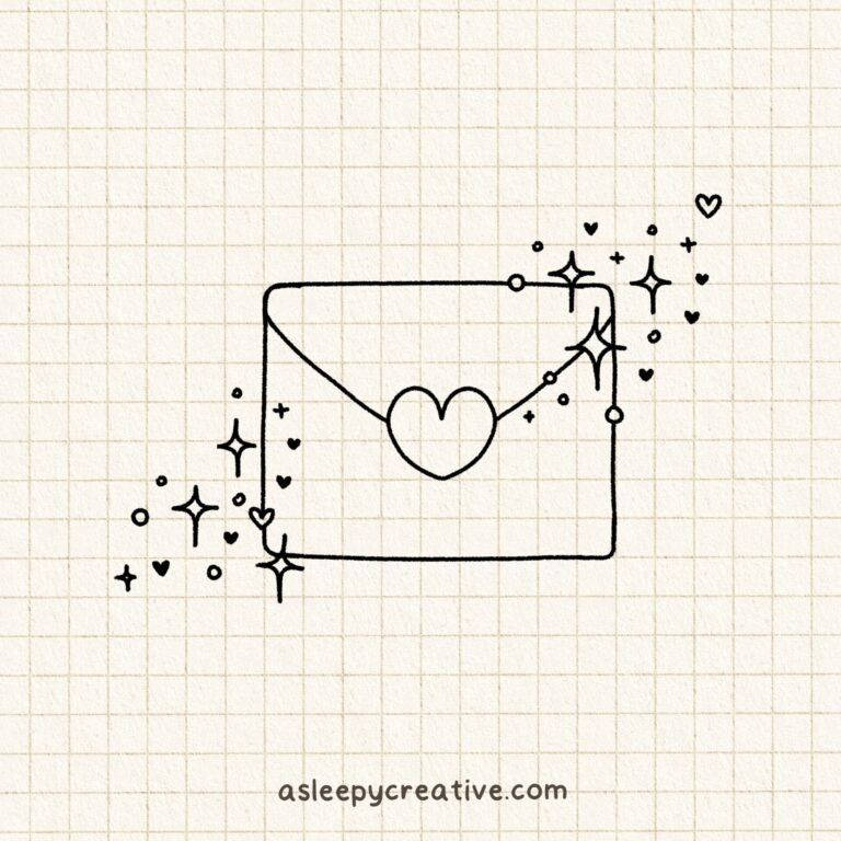 Cute and Easy Love Drawing Ideas - a sleepy creative