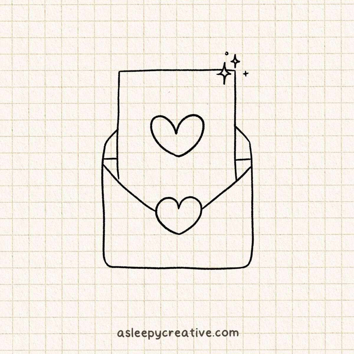 Cute and Easy Love Drawing Ideas - a sleepy creative
