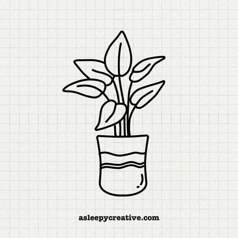 25+ Cute and Easy Plant Drawing Ideas - a sleepy creative