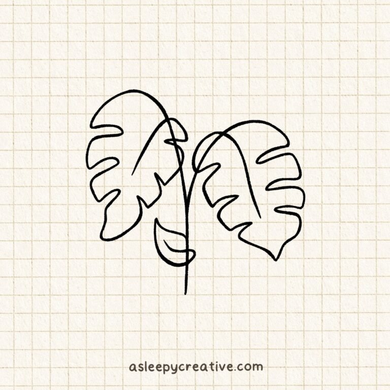 25+ Cute and Easy Plant Drawing Ideas - a sleepy creative