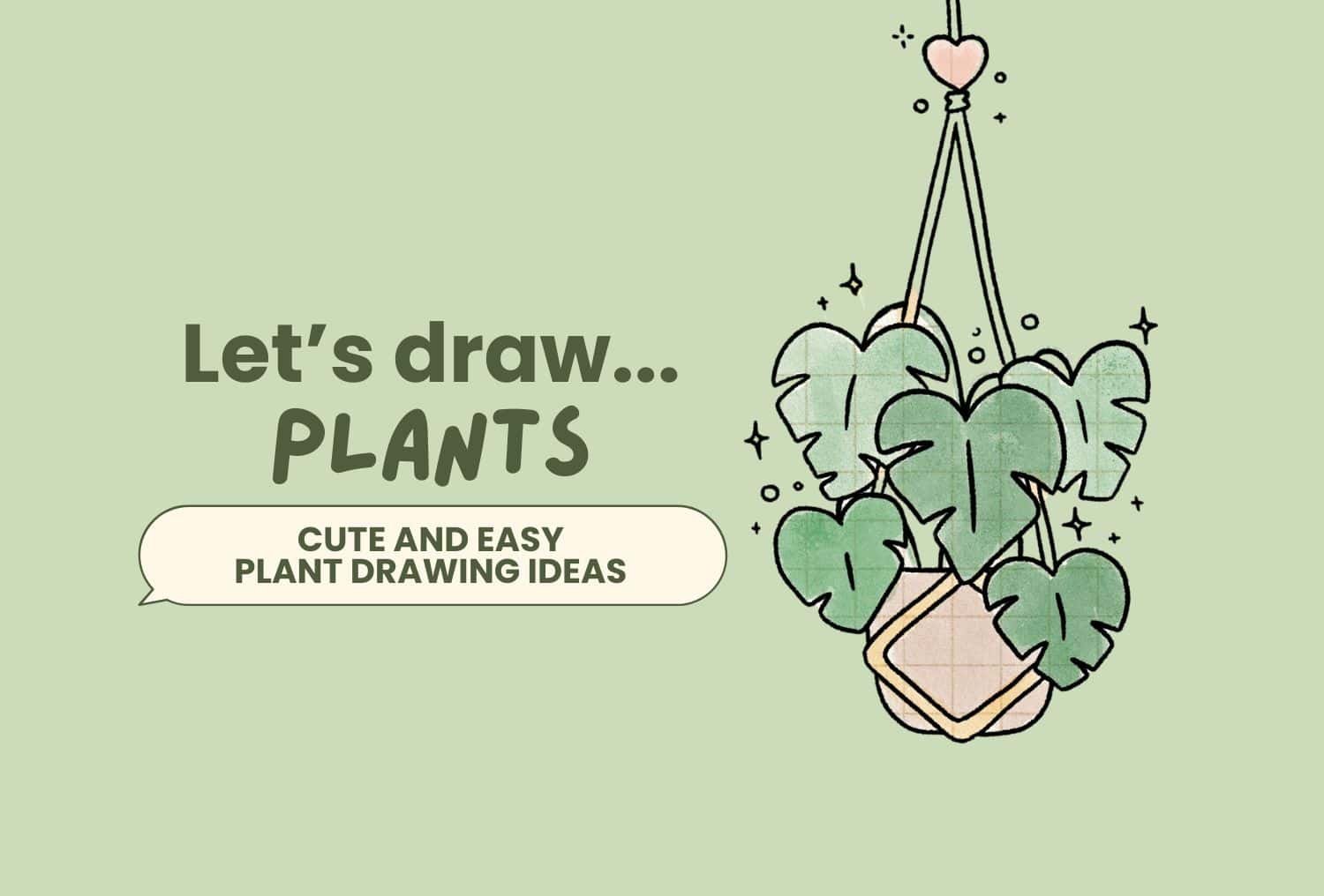 25+ Cute and Easy Plant Drawing Ideas - a sleepy creative
