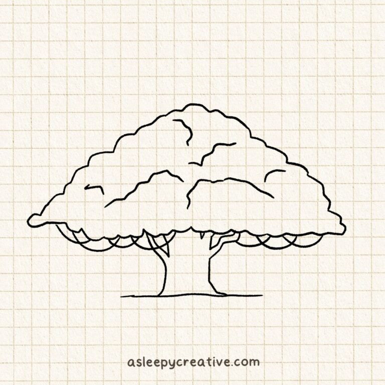 25+ Cute and Easy Tree Drawing Ideas