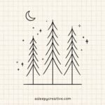 25+ Cute and Easy Tree Drawing Ideas - a sleepy creative