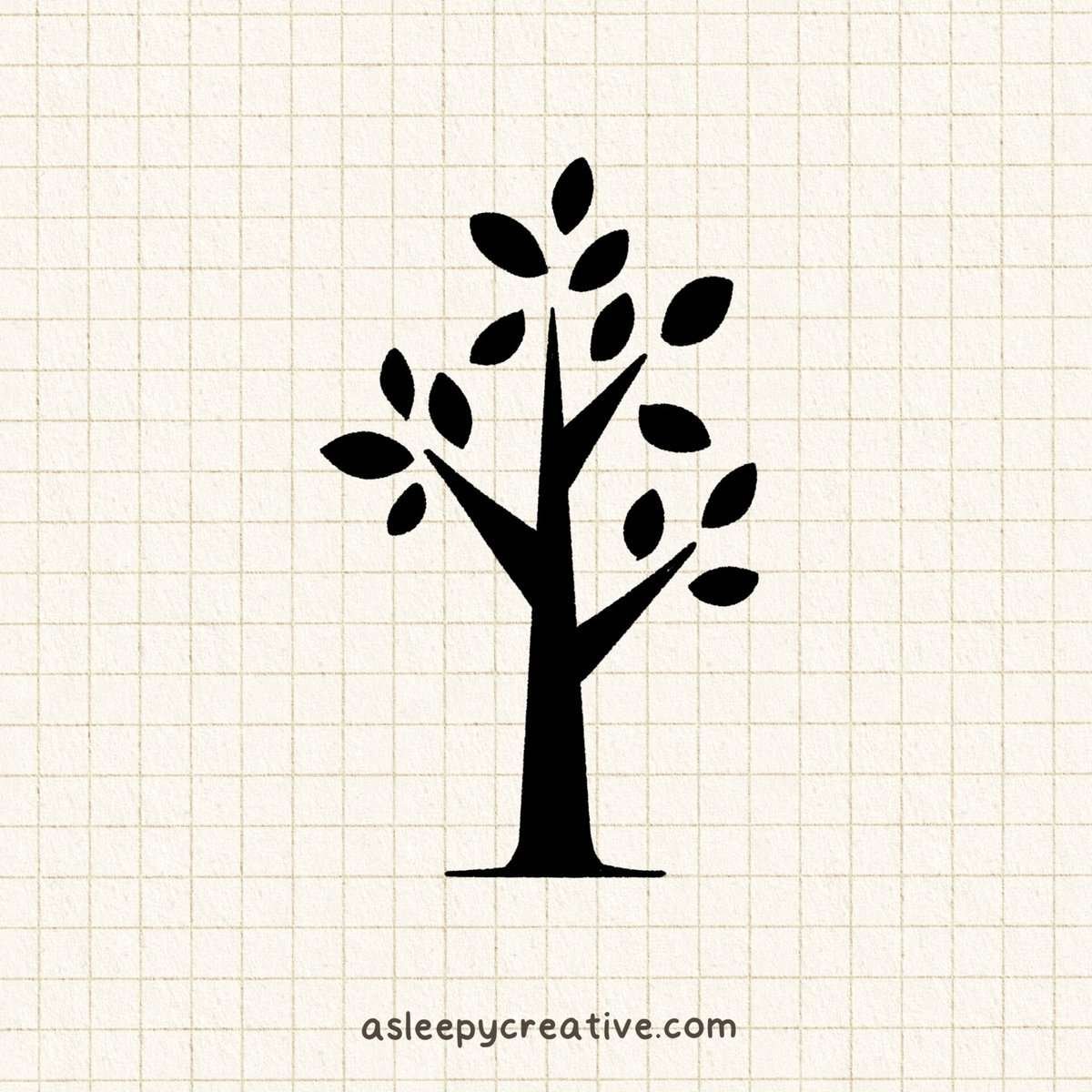 25+ Cute and Easy Tree Drawing Ideas - a sleepy creative