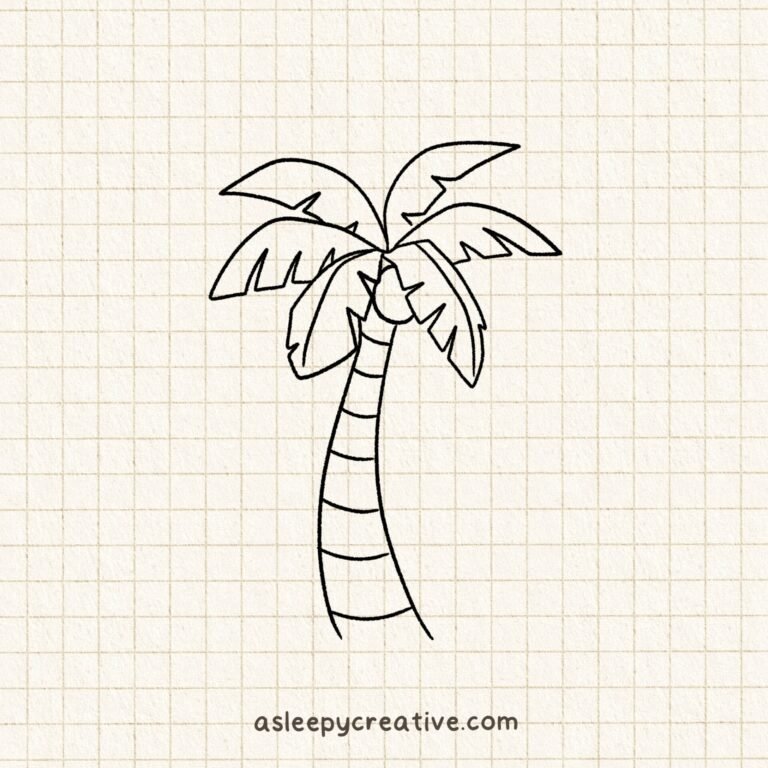 25+ Cute and Easy Tree Drawing Ideas - a sleepy creative