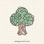 25+ Cute and Easy Tree Drawing Ideas - a sleepy creative