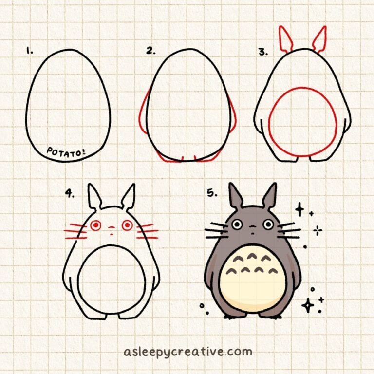 40+ Cute and Easy Ghibli Drawing Ideas