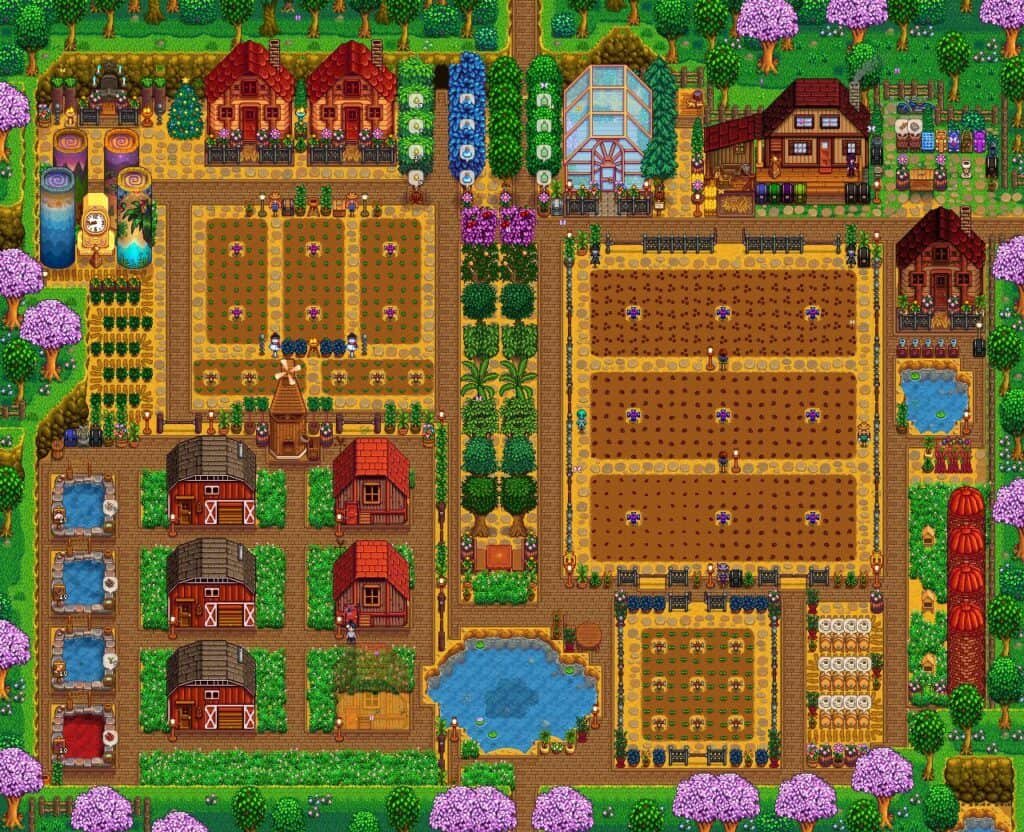 25+ Cozy Stardew Valley Farm Layout Ideas - a sleepy creative
