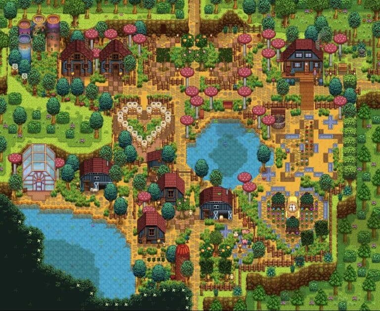 25+ Cozy Stardew Valley Farm Layout Ideas - a sleepy creative