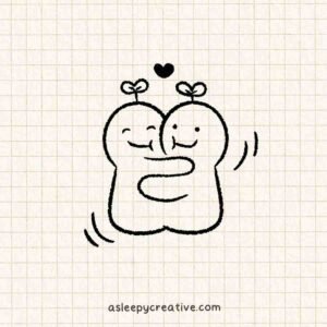 Sweet Friendship Drawing Ideas You Can Try Today - a sleepy creative