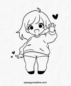 29 Cute and Easy Chibi Girl Drawing Ideas - a sleepy creative